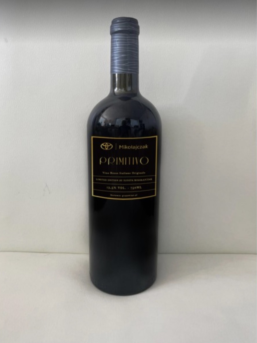 WINO PRIMITIVO Z LOGO - Wódki i alkohole z logo, likiery, wina inne.